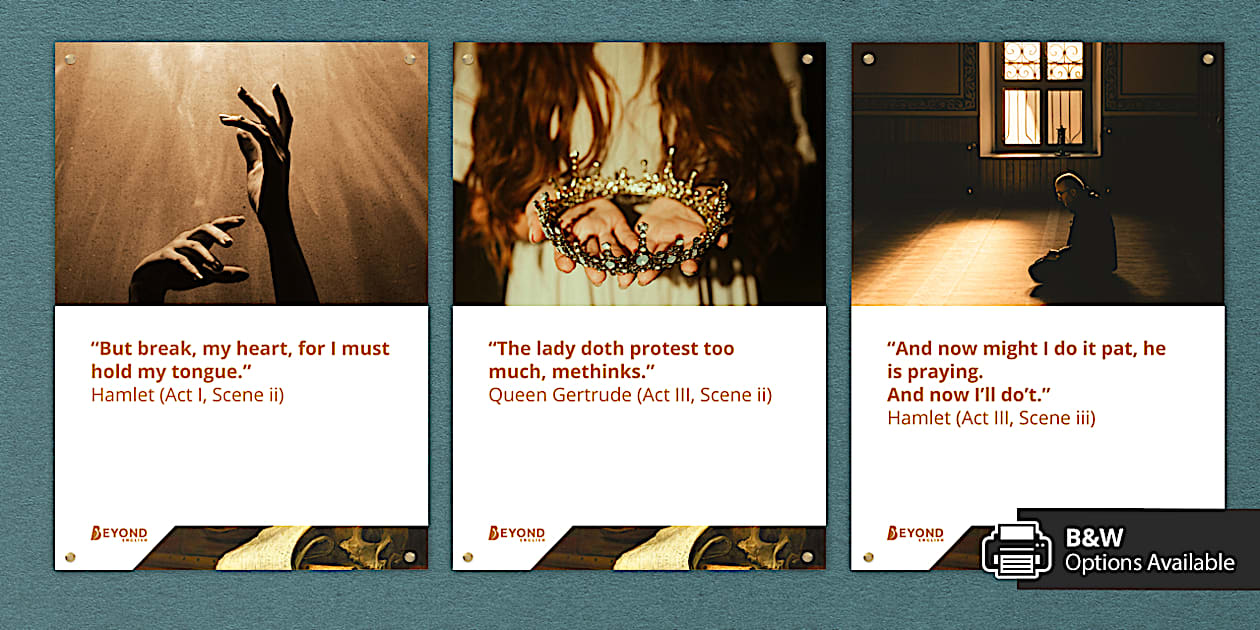 Shakespeare Hamlet Quotes | KS3 Display Materials | Beyond