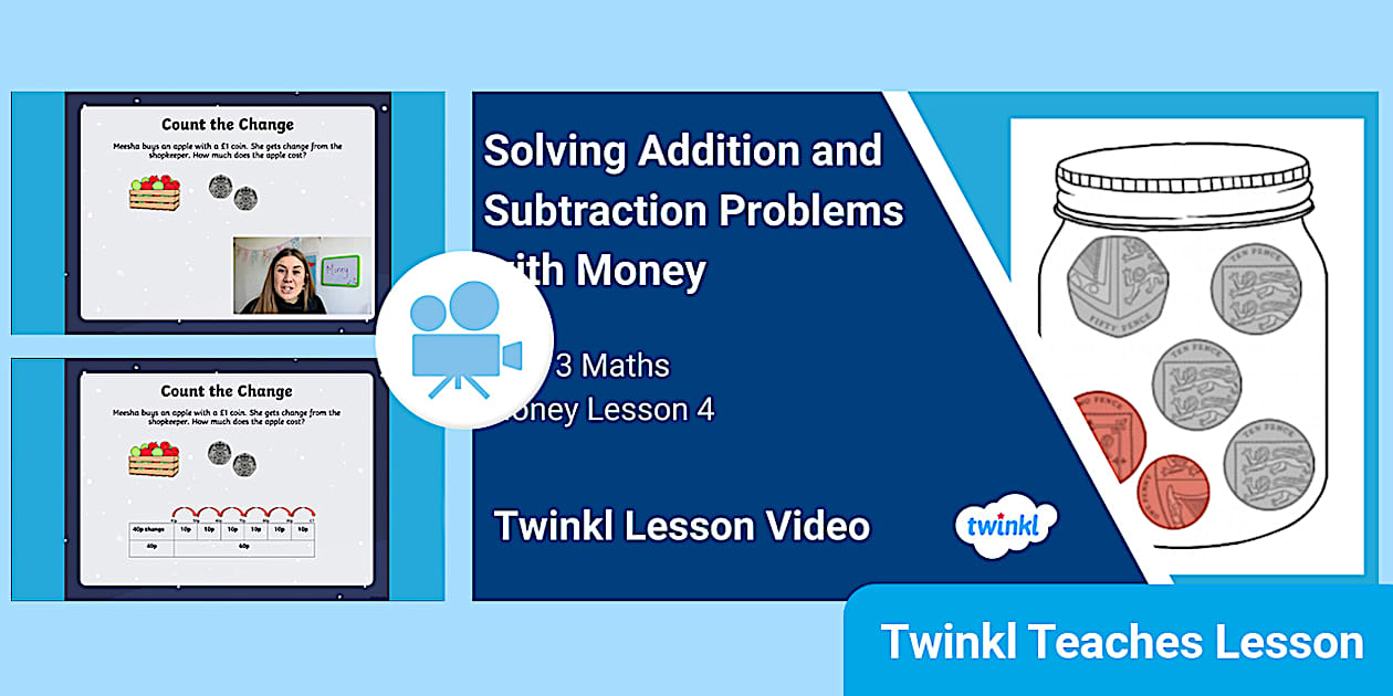 👉 Year 3 (Ages 7-8) Solving Addition and Subtraction Problems Using Money: