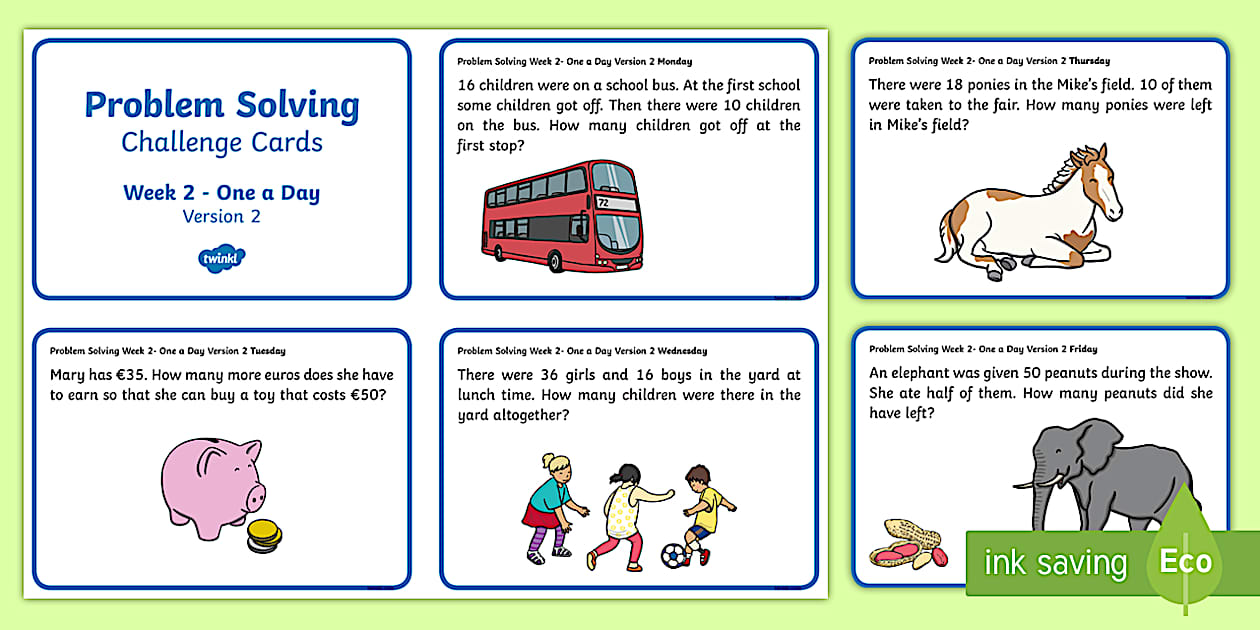 Week 2 - Version 2 - Problem Solving - One a day - Challenge Cards