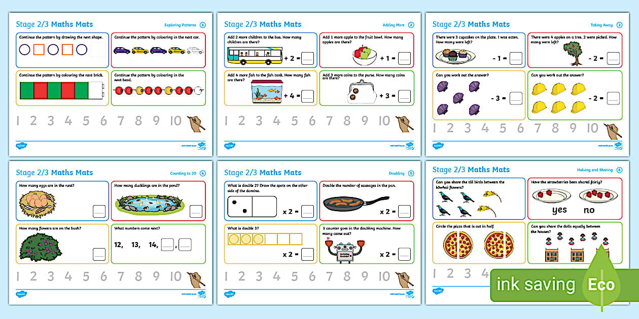 Stage 2/3 Maths Activity Mats - Twinkl