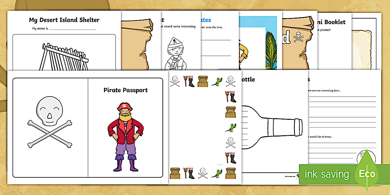Pirate Themed Writing Activity Pack (teacher made) - Twinkl