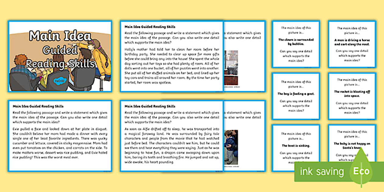 Main Idea Task Cards for 3rd-5th Grade | ELA | Twinkl USA