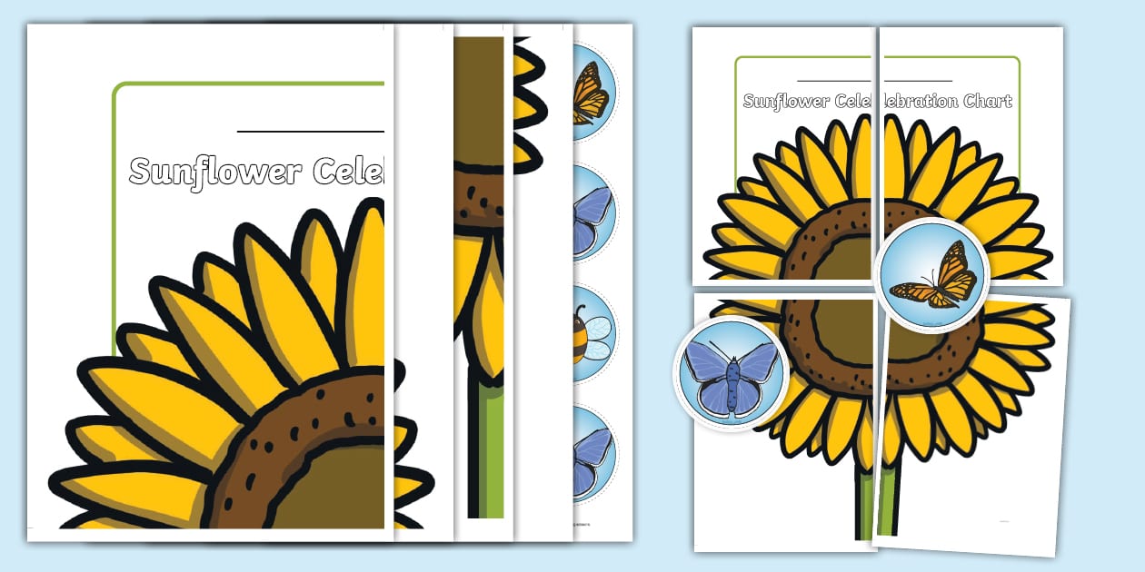 Celebration Chart: Sunflower - Twinkl Charts (teacher made)