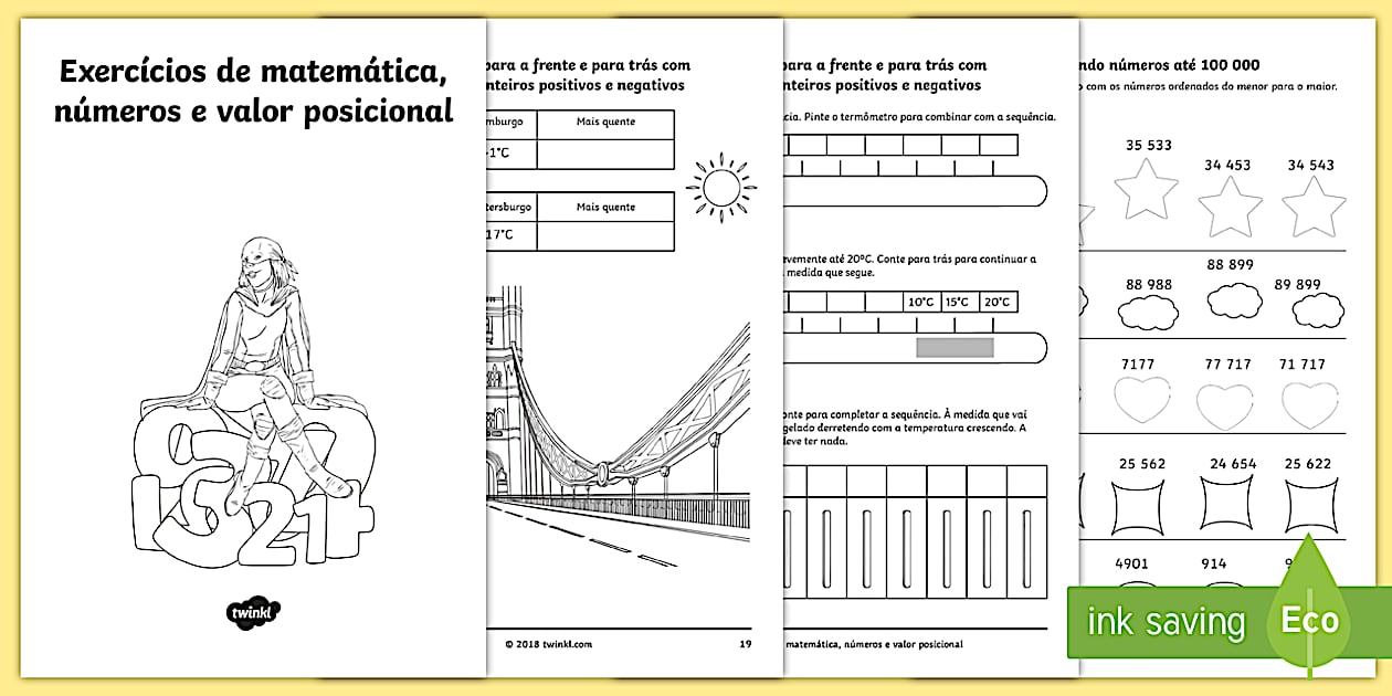 Exercícios de Matemática para o 4º ano – Twinkl