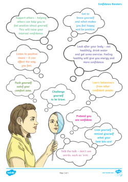 Confidence Boosters Worksheet (teacher made) - Twinkl