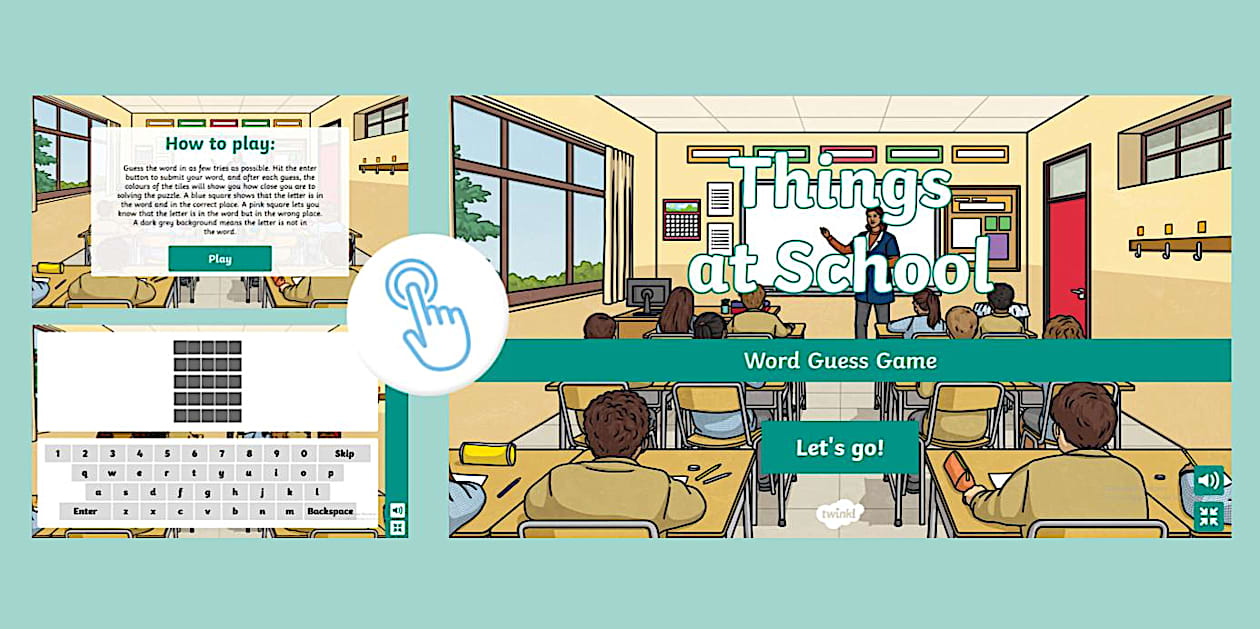 ‘Things at School’ Word Guess - Five Letter Words
