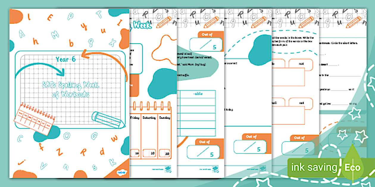 Year 6 SATs Spelling Week of Workouts (Ages 10 - 11)