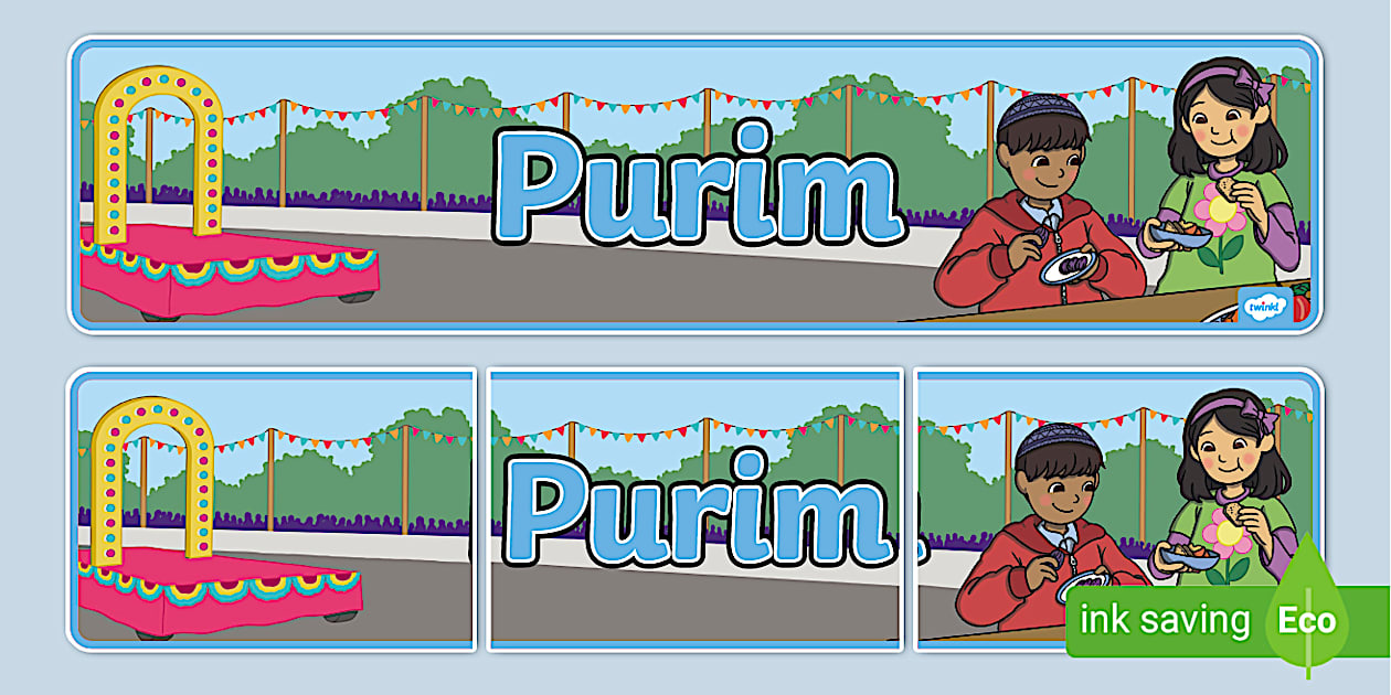 Purim Display Banner (teacher made) - Twinkl