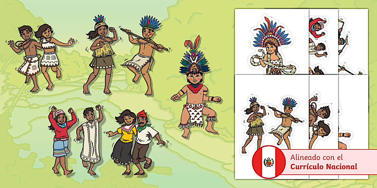 Dibujos de las danzas de la selva peruana | Twinkl - Twinkl