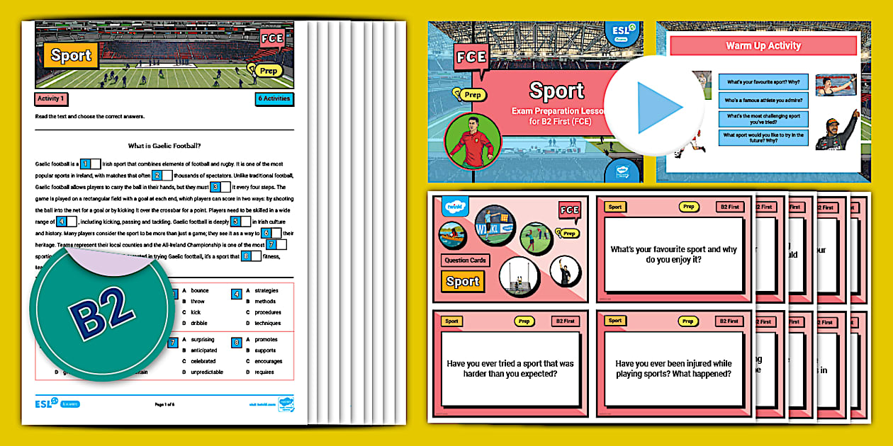 B2 First (FCE) - Sport Prep Lesson (Hecho por educadores)