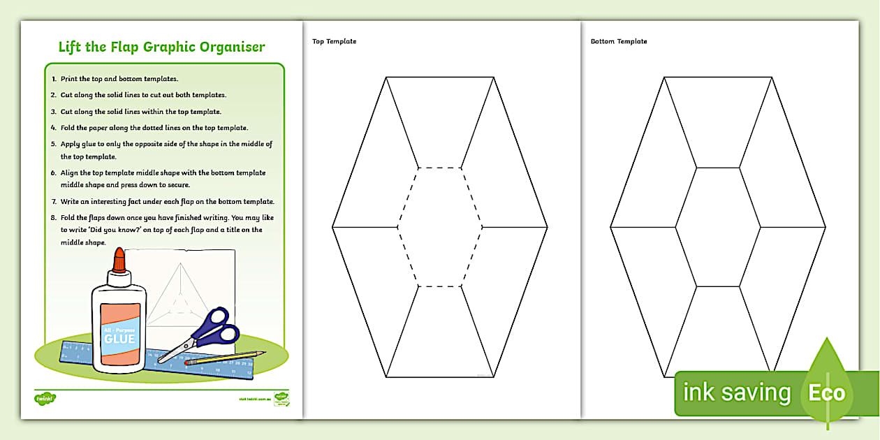 Hexagon Lift the Flap Graphic Organiser (teacher made)