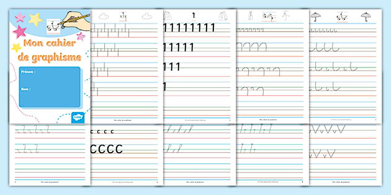 Mon cahier de graphisme (teacher made) - Twinkl