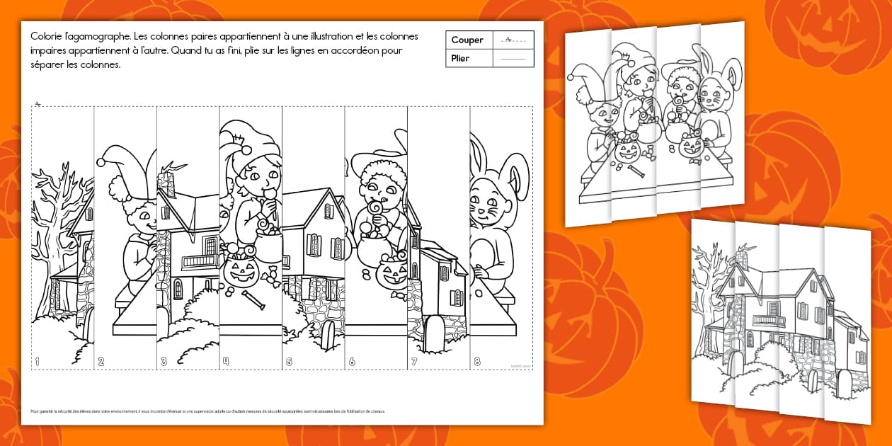 Halloween à colorier | Anémographe créatif Twinkl