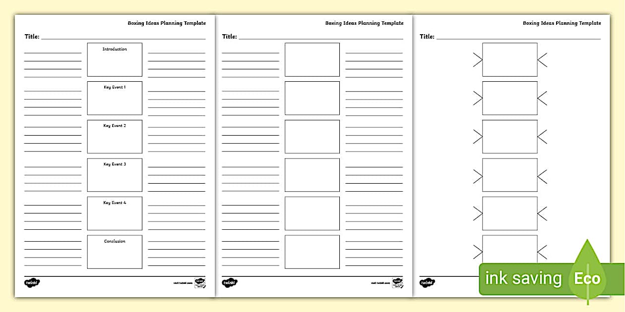 Boxing Ideas Planning Template (teacher made) - Twinkl