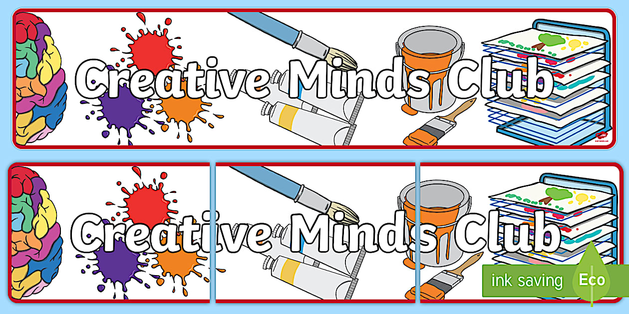 Creative Minds Club Display Banner - Creative Minds Club Display Banner