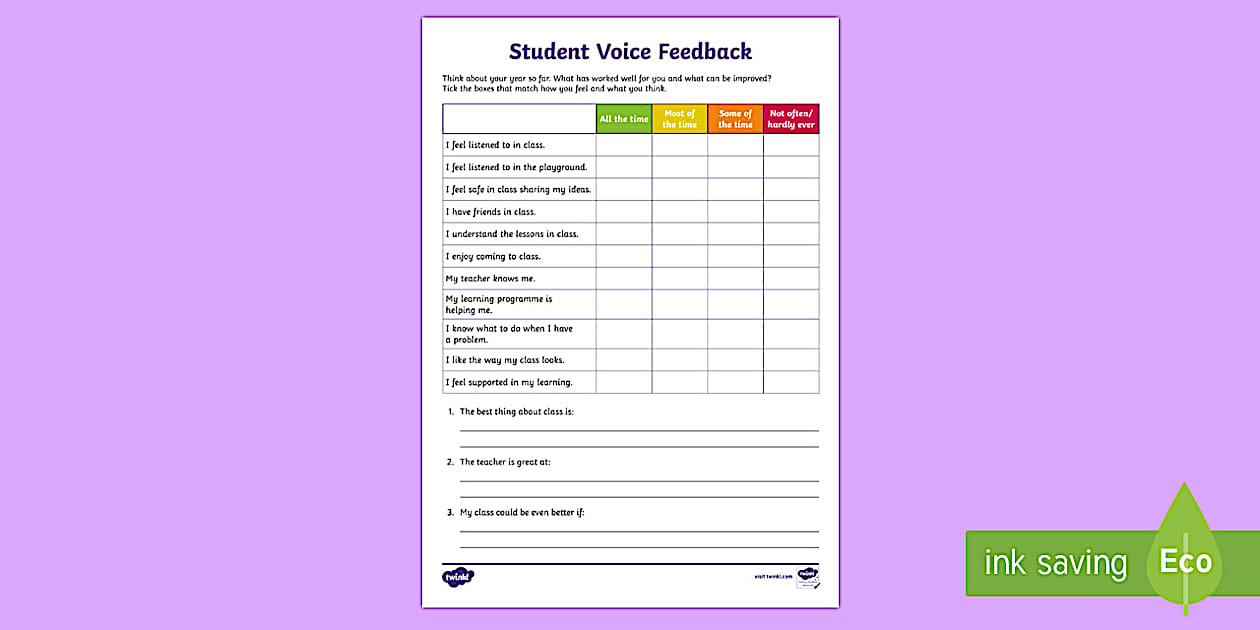 How Do I Give Feedback To My Teacher - Twinkl NZ - Twinkl