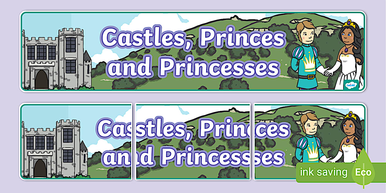 Castles Princes and Princesses Display Banner (Teacher-Made)