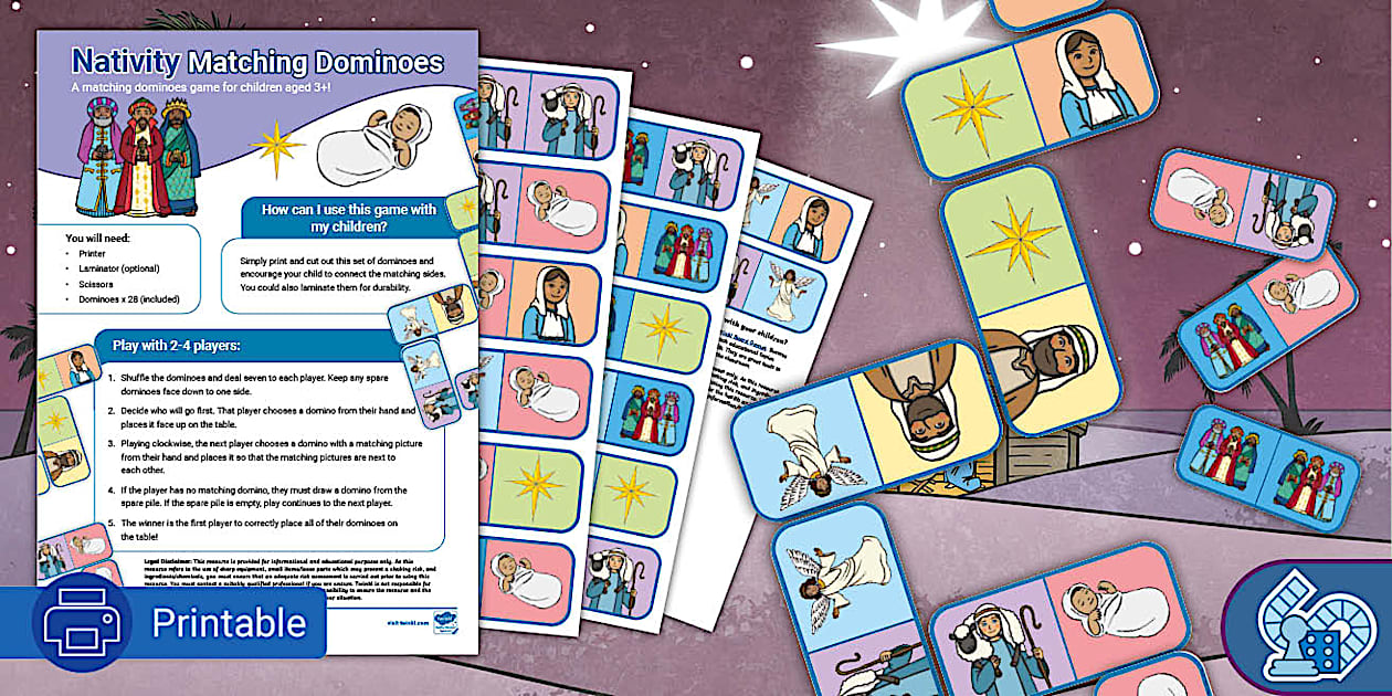 Nativity Matching Dominoes Game | Twinkl Board Games