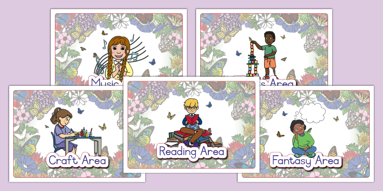 Butterfly Themed Class Area A4 banners (teacher made)