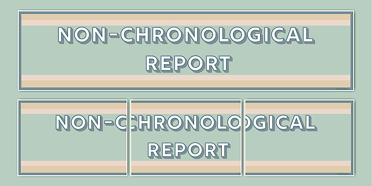 Non-Chronological Report Display Banner (teacher made)