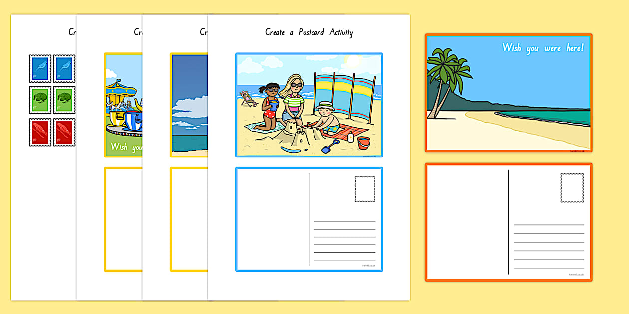 Create a Postcard Activity (teacher made) - Twinkl