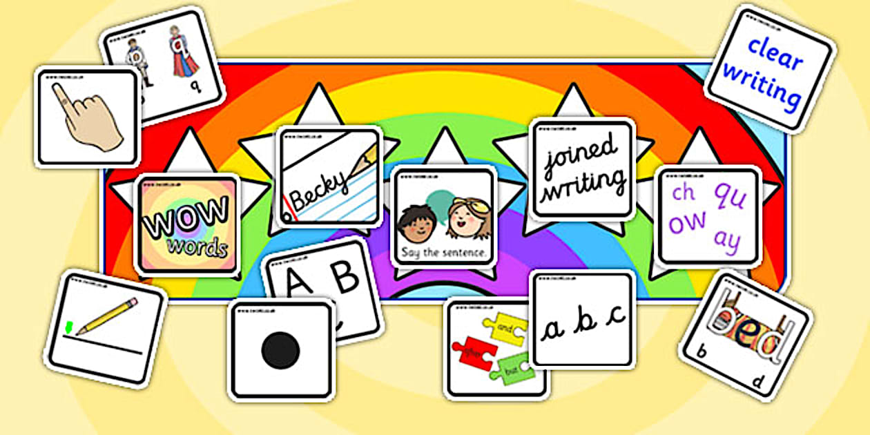 Editable Writing Target Cards Stars (Hecho por educadores)