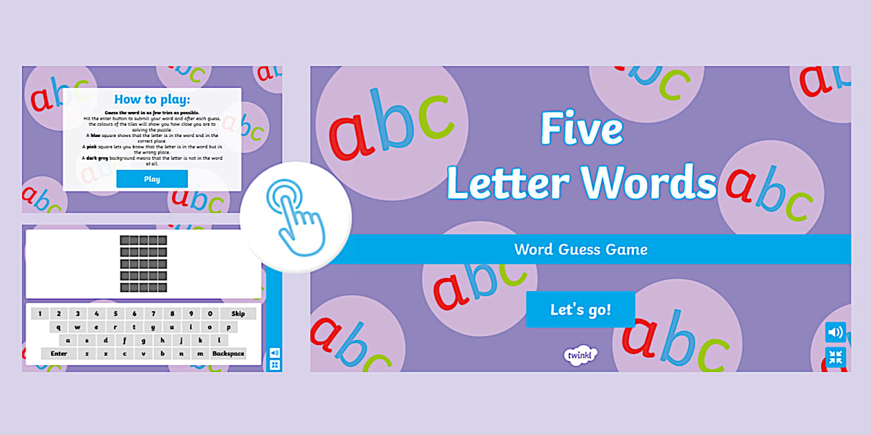 Word Guess - 5 Letter Words - Round 2 (teacher made)