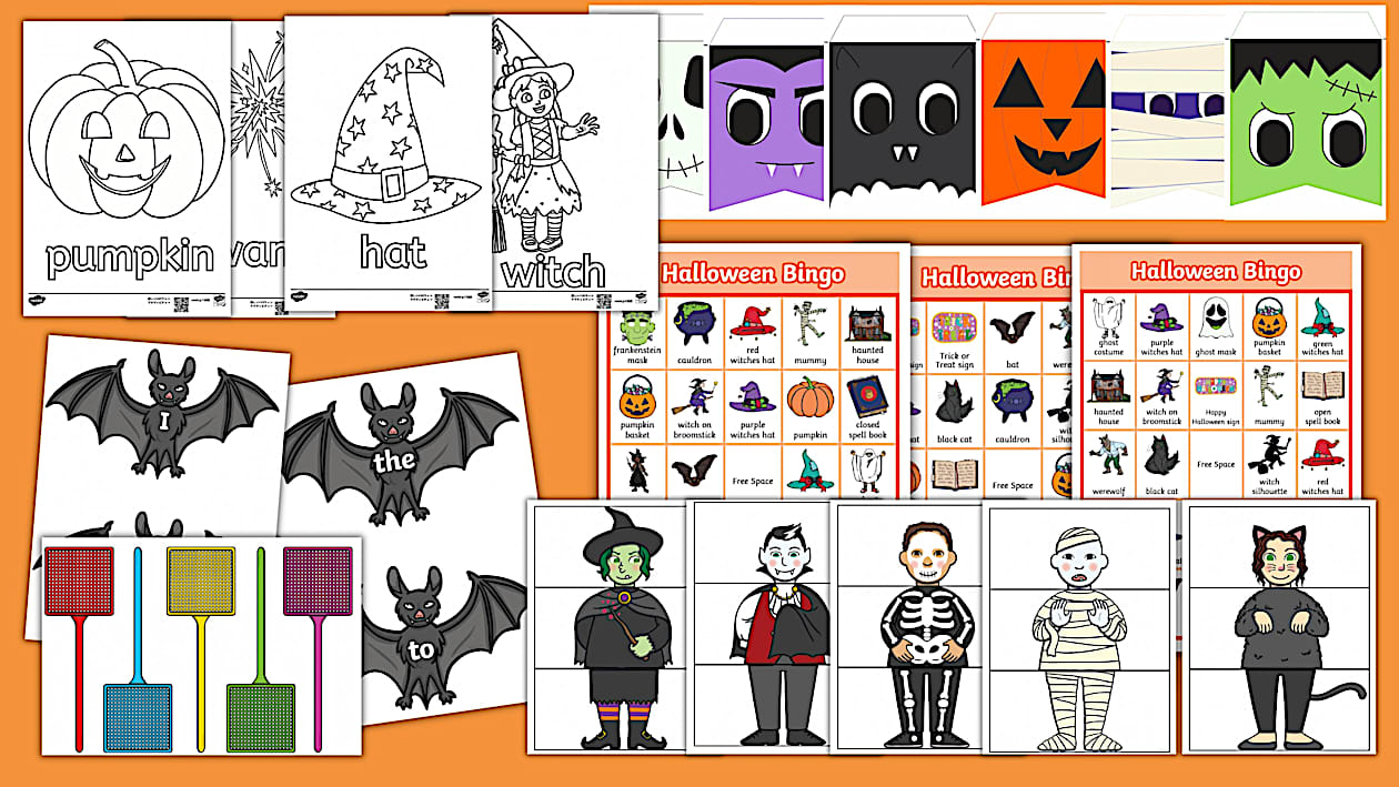 Halloween Party Pack - English games and decorations