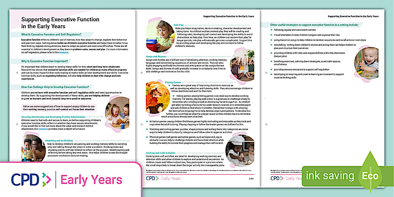 Supporting Executive Function CPD Handout | Twinkl - Twinkl