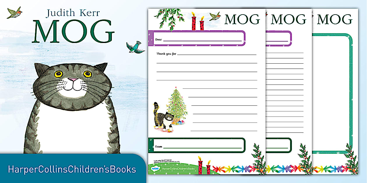 Mog's Christmas: Thank You Letter Writing Templates