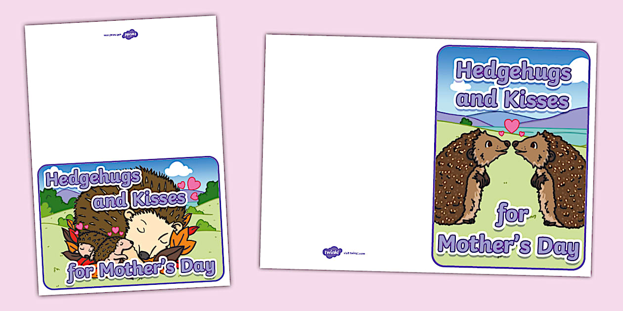 Hedgehugs Greetings Card (Teacher-Made) - Twinkl
