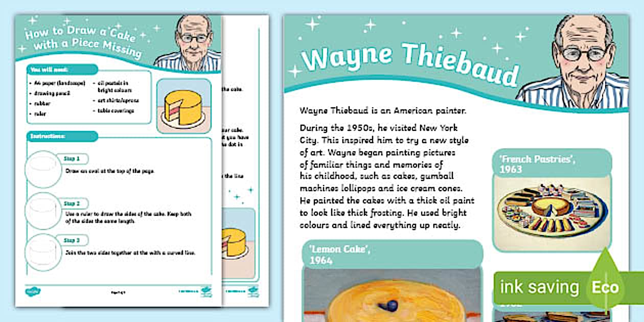 KS1 Wayne Thiebaud Themed Art Activity