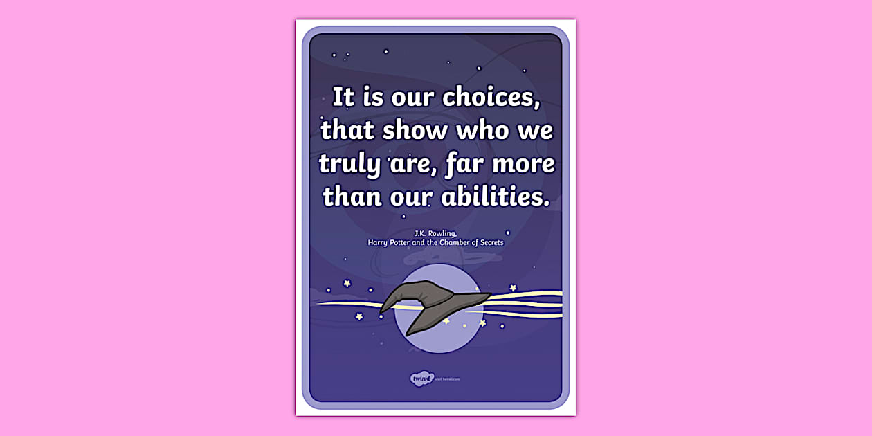 👉 It Is Our Choices Motivational Poster (teacher made)