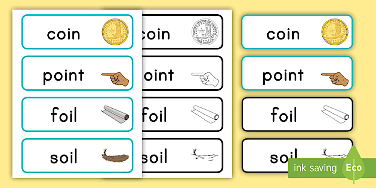 -oi Digraph Word Cards - Twinkl