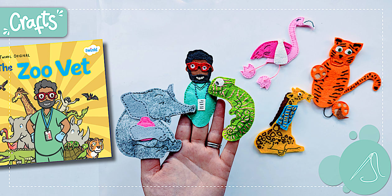 The Zoo Vet | Finger Puppets (teacher made) - Twinkl