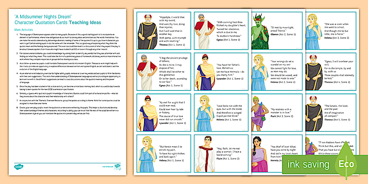 A Midsummer Night's Dream Key Quotes