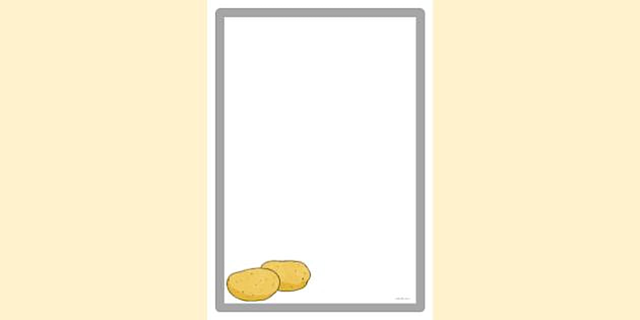 Simple Blank Small Potatoes Border | Page Borders | Twinkl