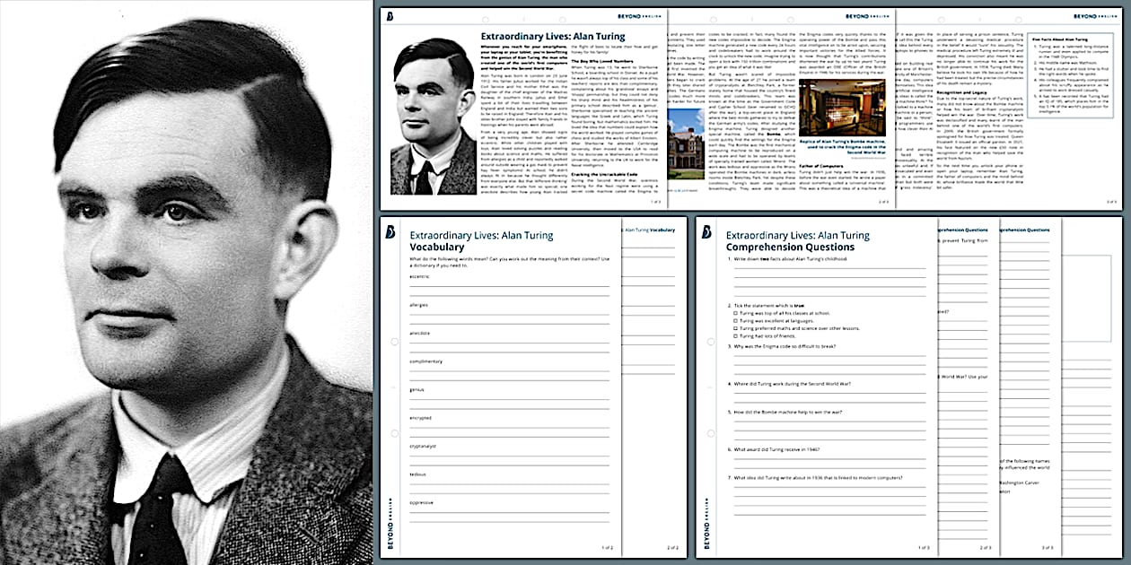 Extraordinary Lives: Alan Turing Reading Comprehension