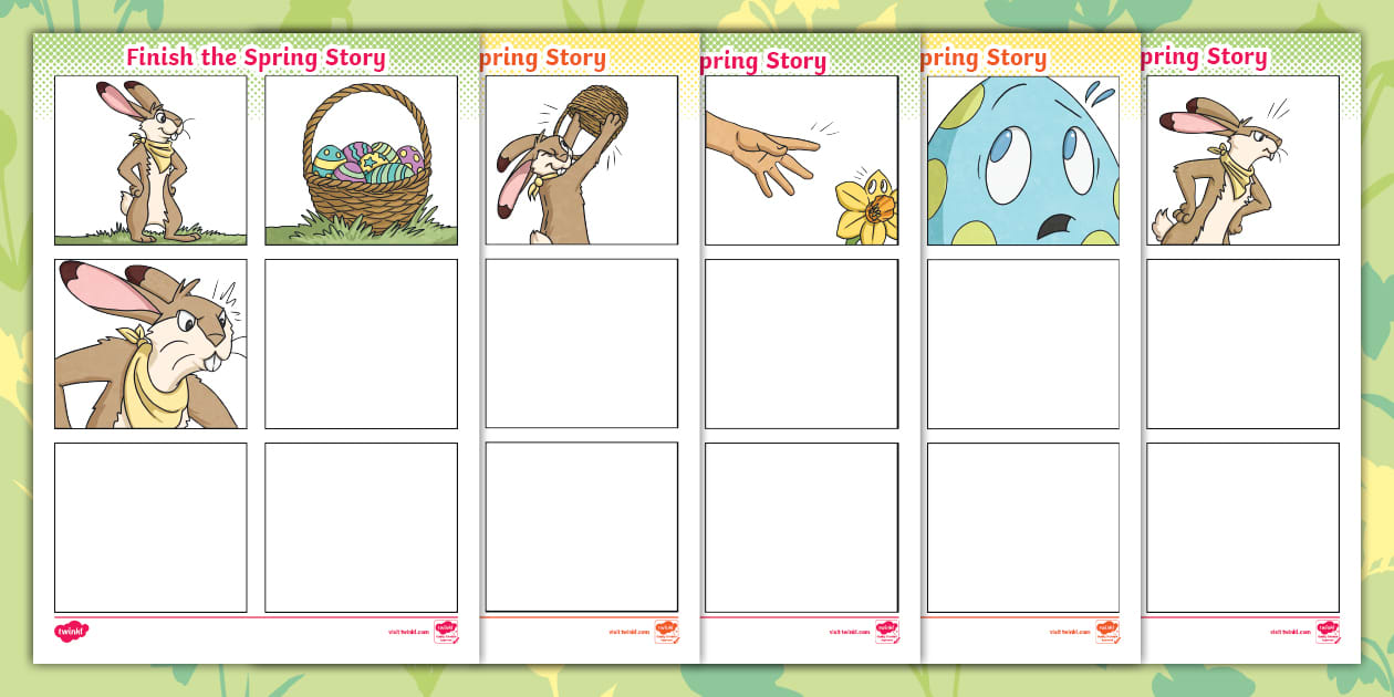 Finish the Spring Story Cartoon Activity Sheet - Twinkl