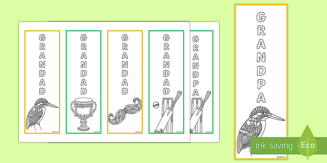 Grandad/ Grandpa Bookmarks (teacher made) - Twinkl