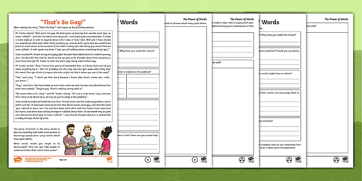 KS2 Diversity Pride Story Poster and Assembly Script Writing Worksheet