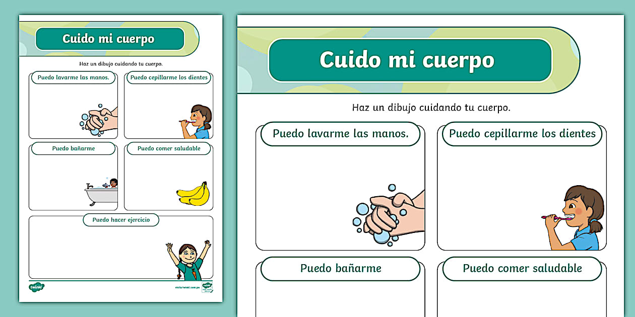 Ficha de actividad: ¡Yo cuido mi cuerpo! | Twinkl - Twinkl