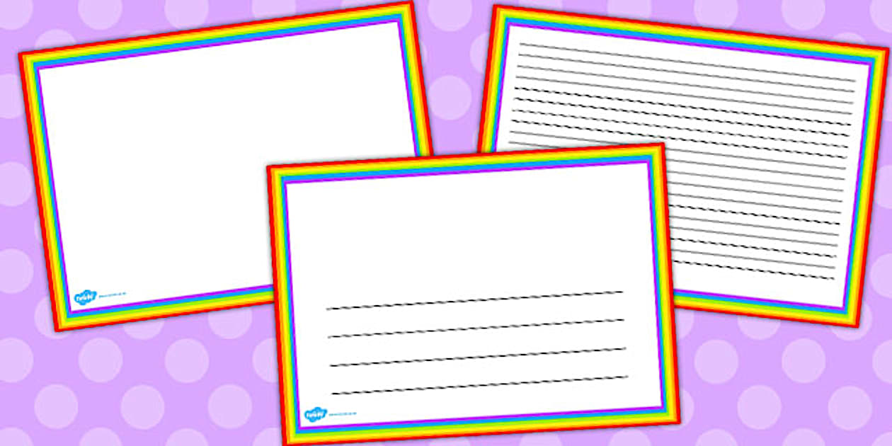 Rainbow Writing Template for Kindergarten | Twinkl - Twinkl