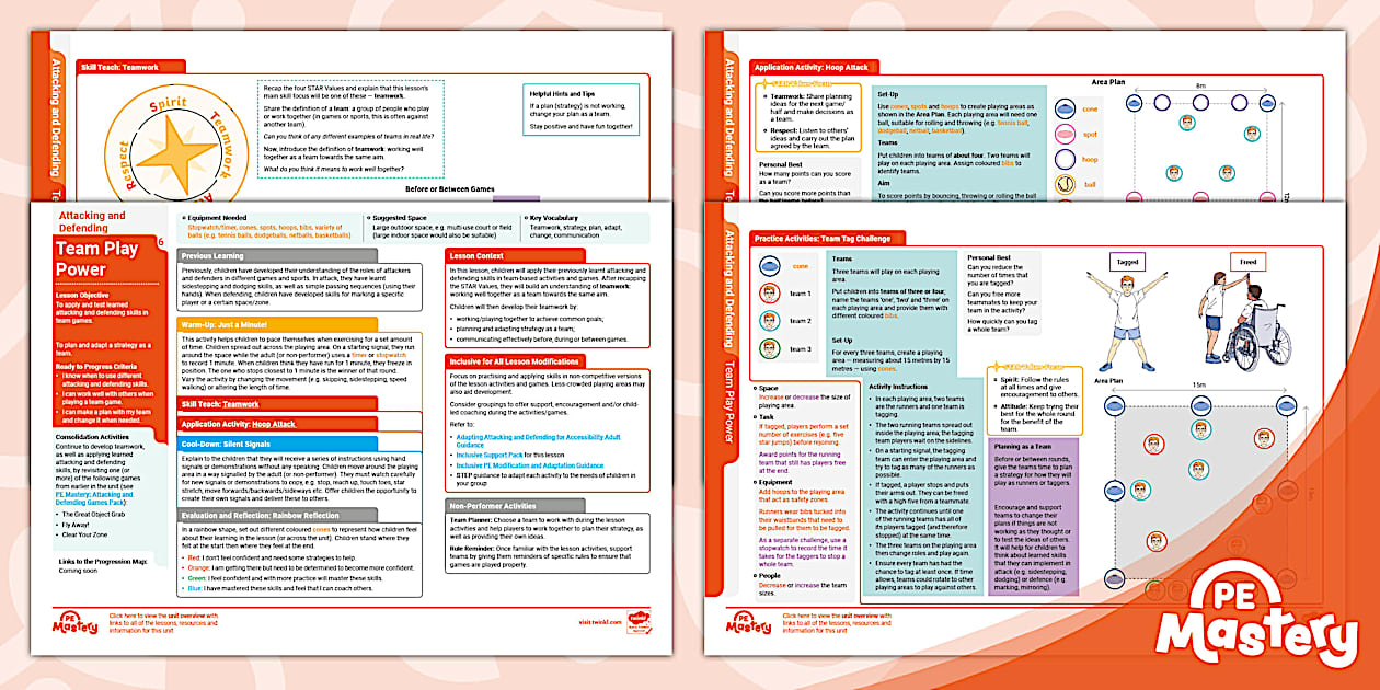 PE Mastery: Y2 Attacking and Defending L6 - Team Play Power