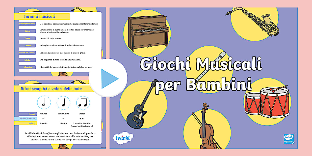 Giochi Musicali per Bambini PowerPoint (teacher made)