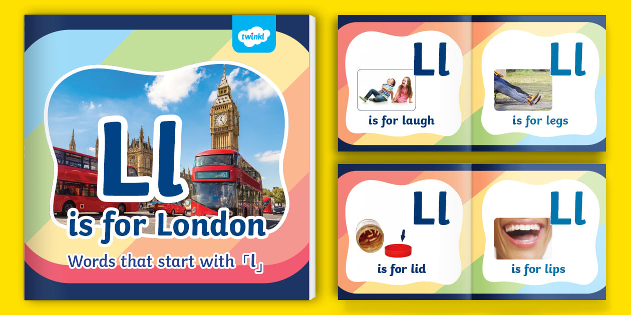 アルファベットLlから始まる単語を収録した絵本 eBook about words starting with Ll.