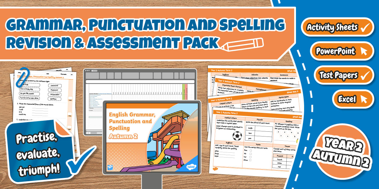 Year 2 Autumn 2 Grammar, Punctuation and Spelling Pack