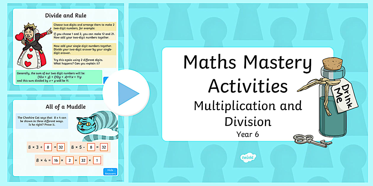 Maths Mastery Activities Year 6 Multiplication and Division PowerPoint