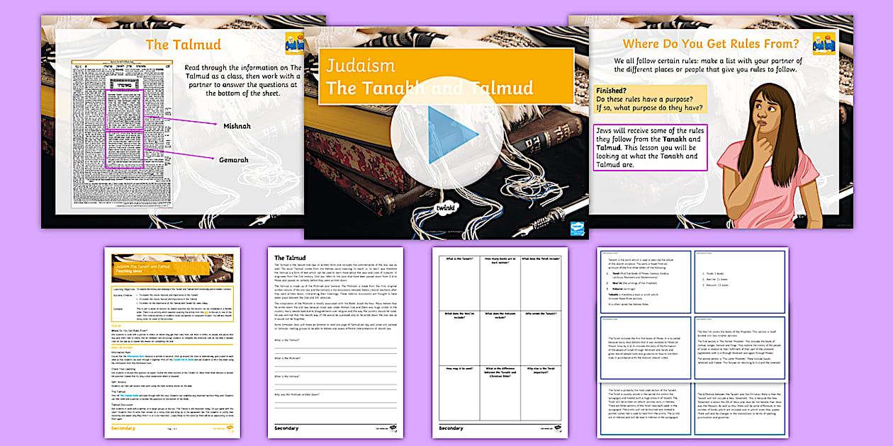 Judaism: The Tanakh and Talmud Lesson Pack (teacher made)