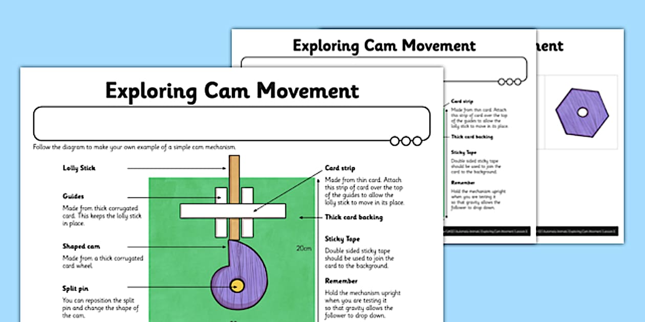 Black and White Automata Animals - Differentiated Exploring Cam Movement